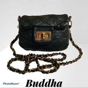 Big Buddha | Bags | Buddha Black Leather Crossbody Purse | Poshmark